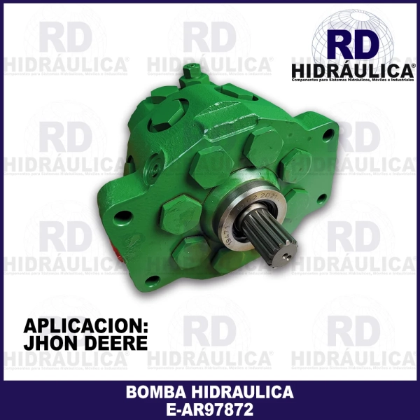 BOMBA HIDRAULICA AR97872 PARA TRACTOR AGRICOLA JOHN DEERE - RD HIDRÁULICA