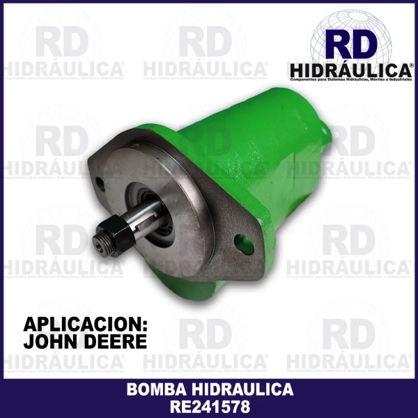 BOMBA HIDRAULICA RE241578 PARA TRACTOR AGRICOLA JHON DEERE - RD HIDRÁULICA
